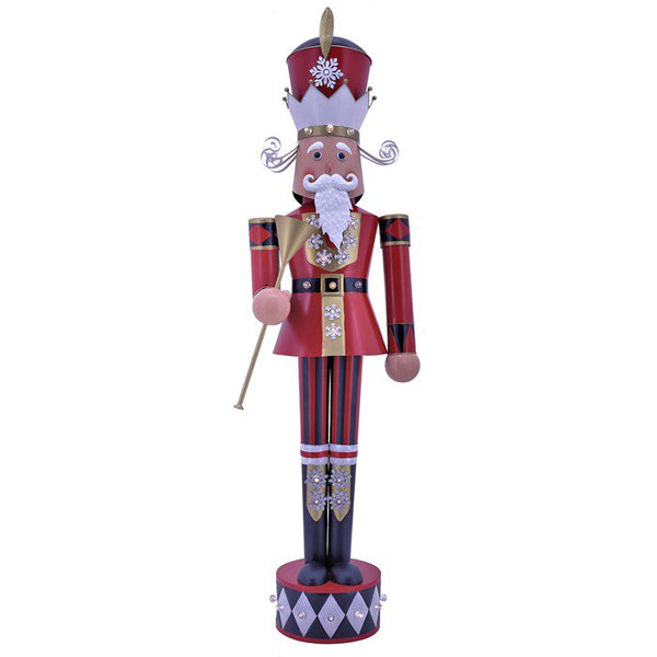 61" Large Iron Christmas Nutcracker w/ Trumpet & LED Light "David ...